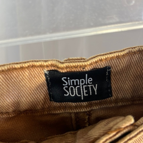 Simple Society | Shorts | Simple Society Tan Brown High Rise Frayed ...